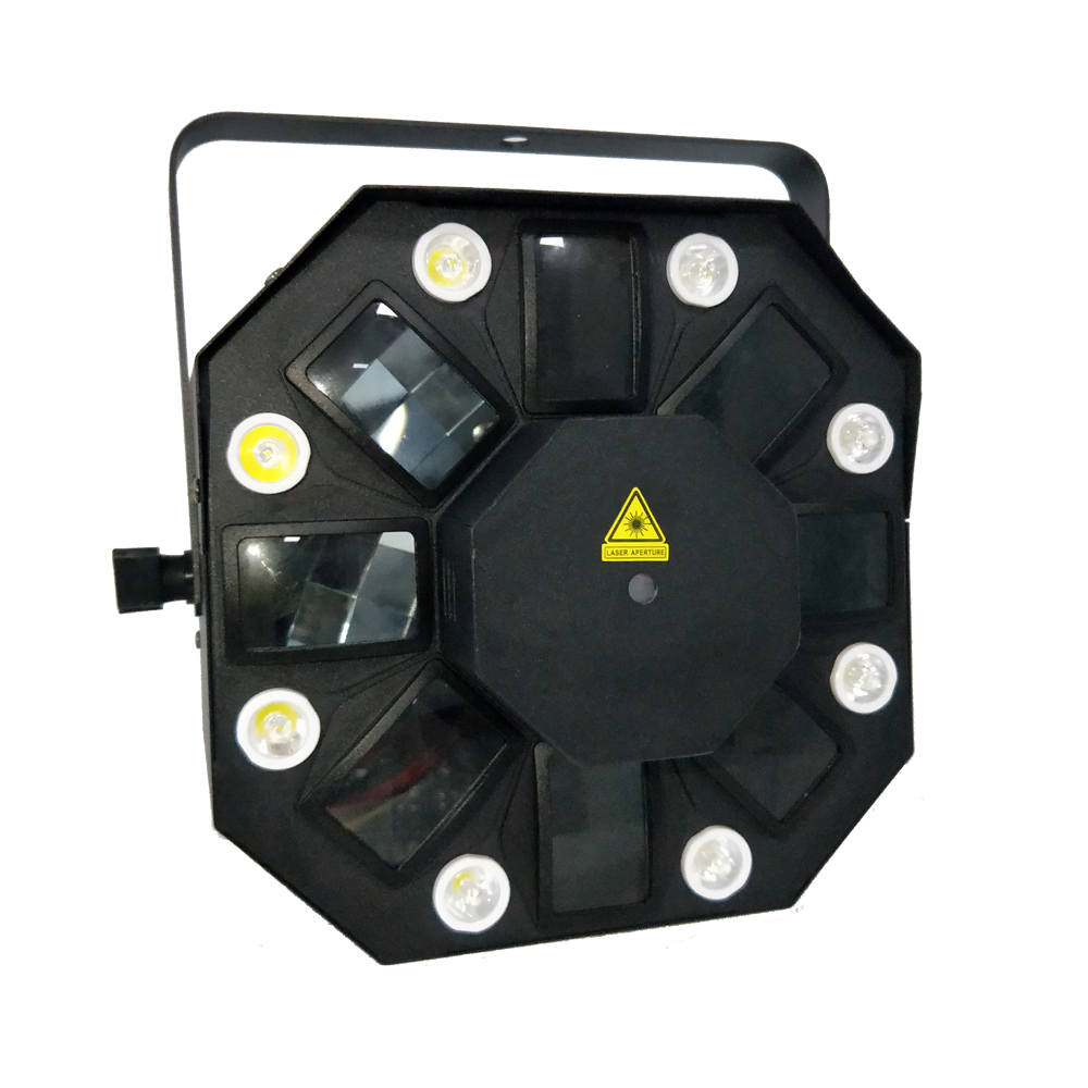 8x1W White LED + 5x3W RGBWA LED Laser RG Combined Effect t Laser Light