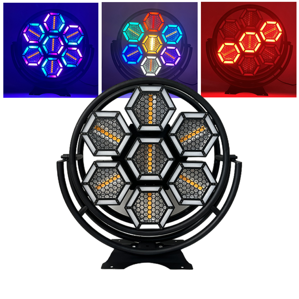 LED 7x60W RGB 3in1 pixel retro light with auxiliary light